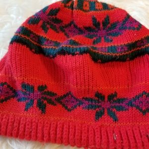 Aris | Accessories | Aris Red Knit Stocking Hat Holiday Design | Poshmark